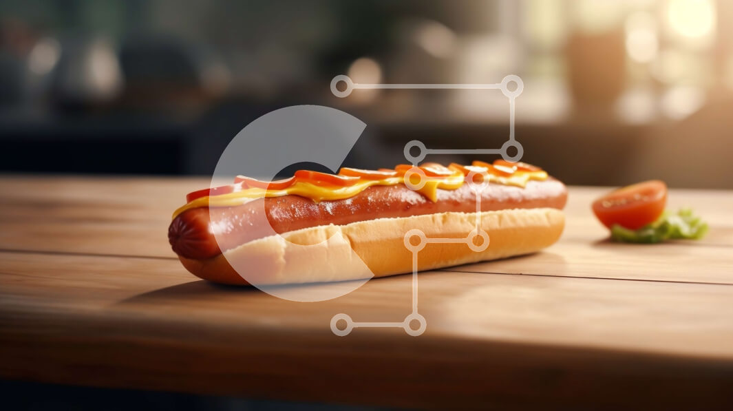 Download Satisfy your cravings with a juicy hot dog on a bun with ...