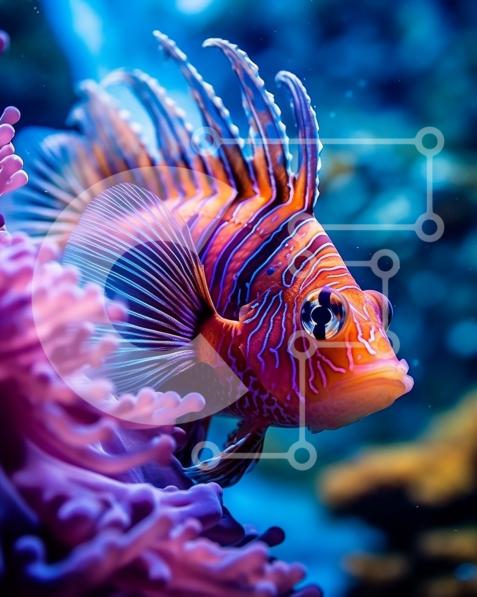 Vibrant Fish in a Stunning Coral Reef stock photo | Creative Fabrica