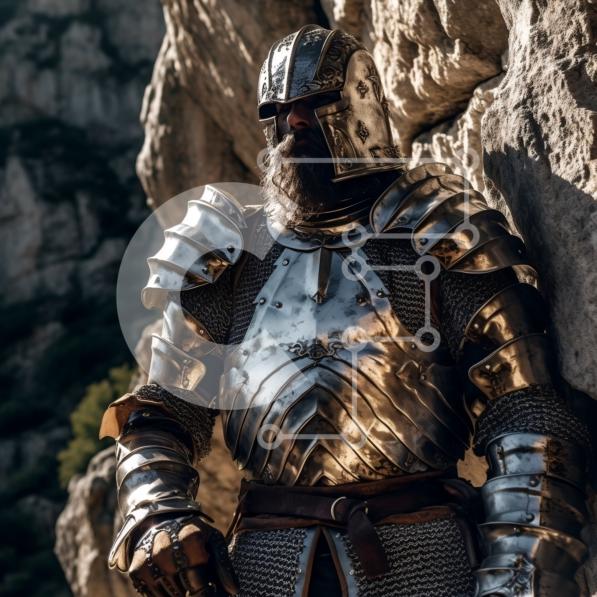 Stunning Picture of a Knight in Shining Armor With a Rocky Cliff ...