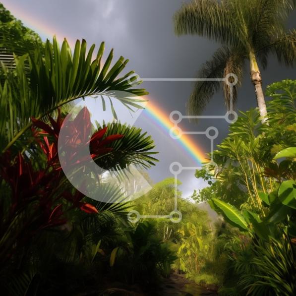 Beautiful Picture of Tropical Rainforest with Lush Vegetation and ...