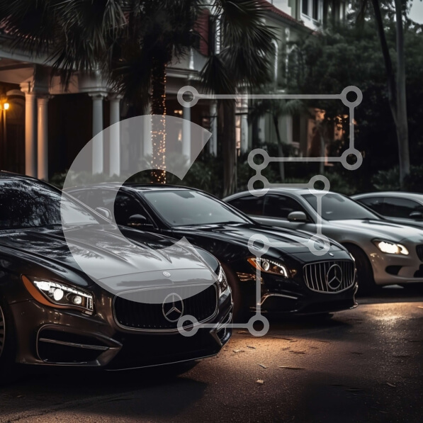 Download Luxury Cars Parked Outside at Night - Stock Photo Stockphotos ...