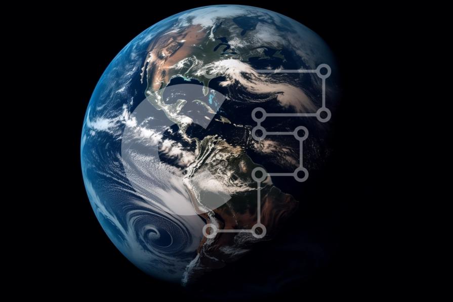 Stunning Image of Earth from Space with Clear Atmosphere stock photo ...