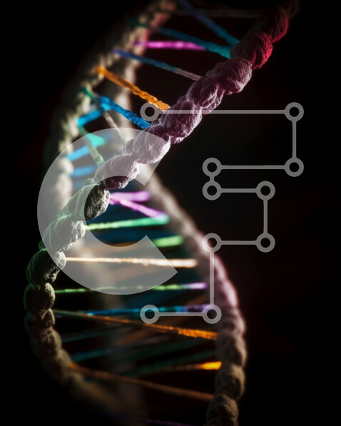 Download Colorful DNA Strand: A Beautiful Representation of Genetics ...