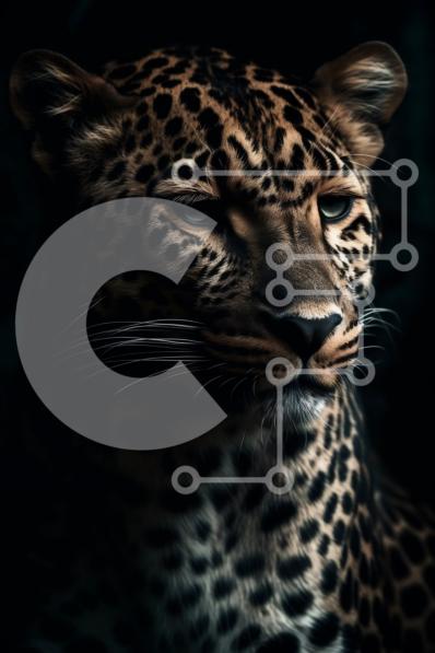 Powerful Image of a Leopard Looking Directly at the Camera stock photo ...