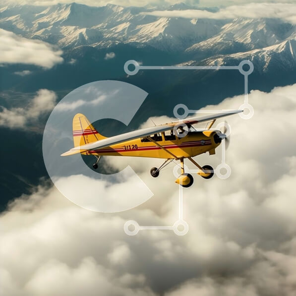 Download Beautiful Picture of Small Yellow Airplane in the Sky with ...