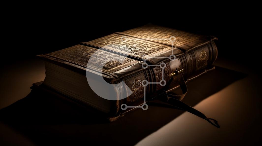 Antique Book with Intricate Designs and Beautiful Calligraphy Text ...