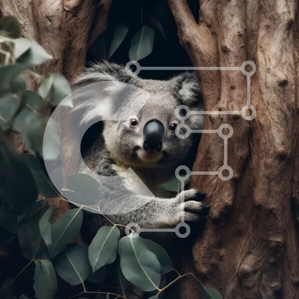 Download Adorable Picture of a Koala Bear Peeking out of a Tree Hollow ...