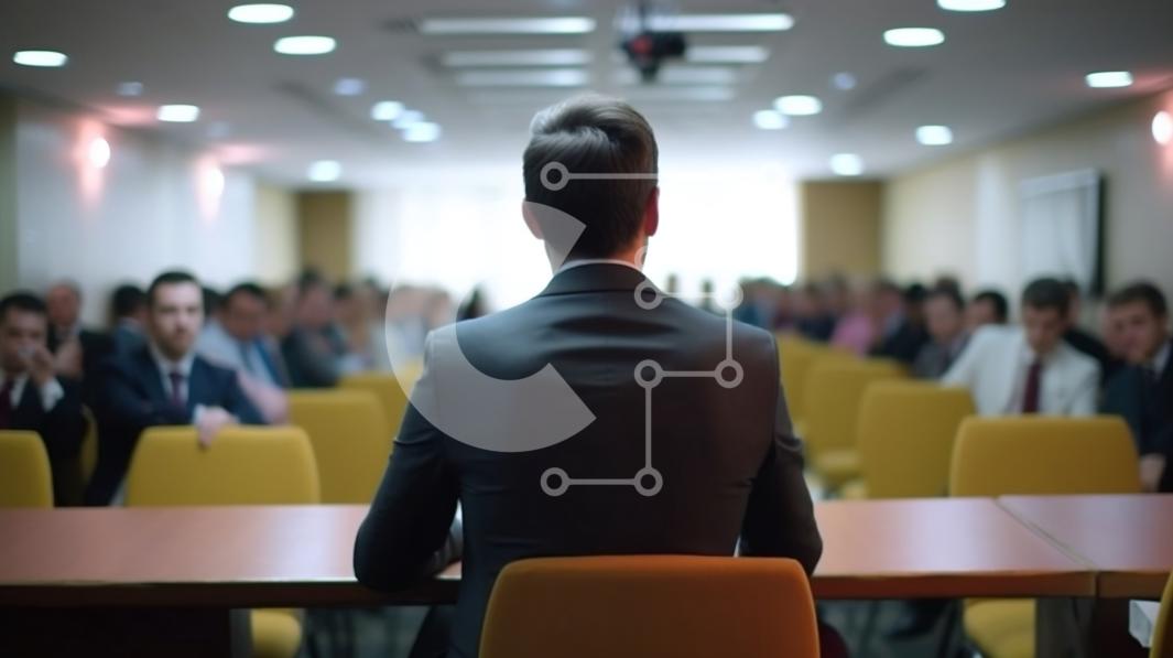 Business Meeting with Presentation in Conference Room stock photo ...