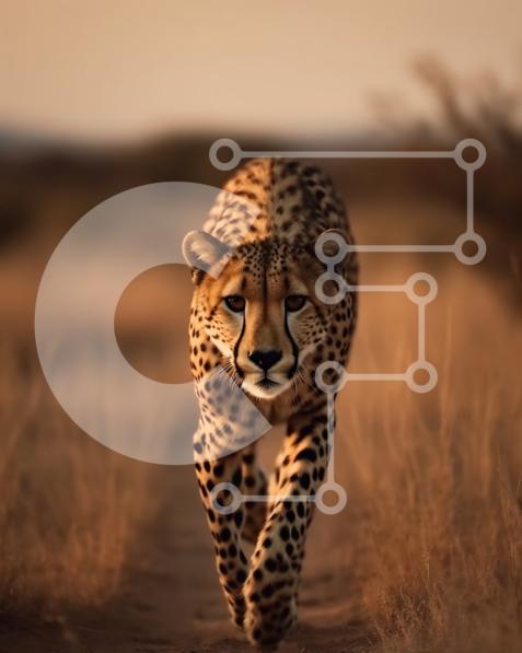 Wildlife Photography: Cheetah Walking in its Natural Habitat stock ...