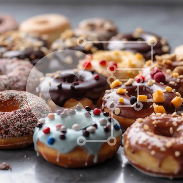 Descarga Plato de donas glaseadas con chispas y chocolate Fotos de ...