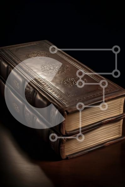 Stylish Brown Leather Book with Intricate Cover Designs and Gold Edged ...