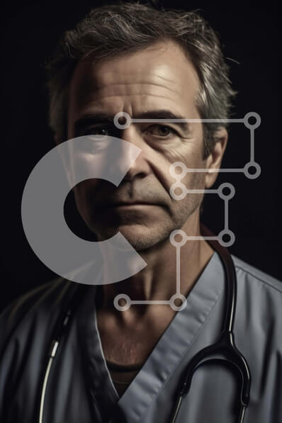 Download Serious Male Doctor in Scrubs with Stethoscope Stockphotos ...