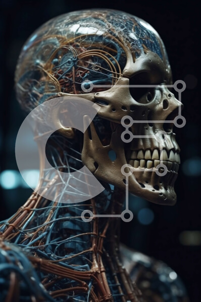 Download Intricately Wired Human Skull Stock Photo Stockphotos Online ...