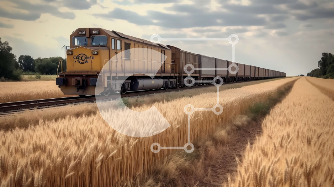 Download Yellow Train in a Field of Golden Wheat Stockphotos Online ...