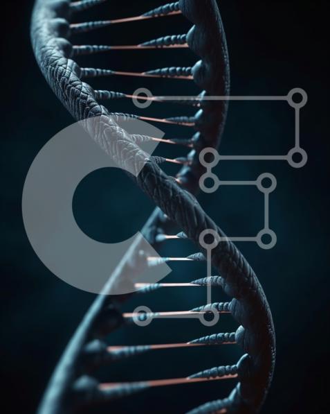 Illustration of Double Helix DNA Strand stock photo | Creative Fabrica