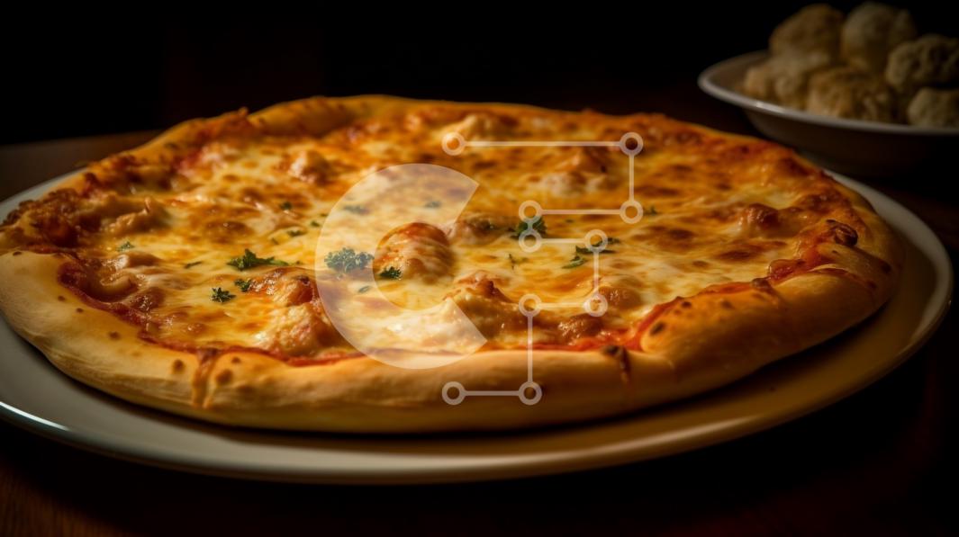 Mouth-Watering Picture of Pizza with Mozzarella and Parmesan Cheese ...
