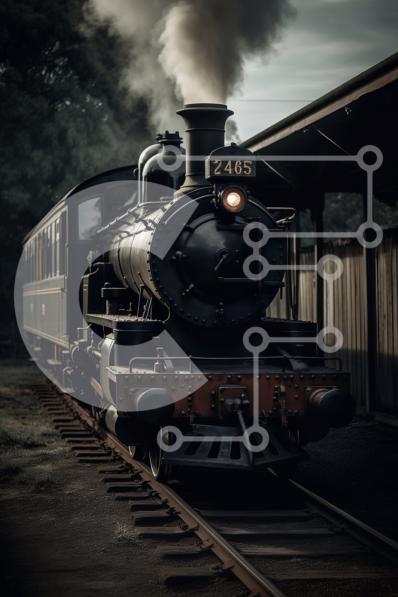 Vintage Steam Locomotive with Smoke Billowing from its Stack stock ...