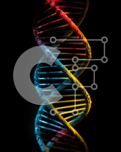 Download Afbeelding van DNA dubbele helix structuur - Iconisch symbool ...