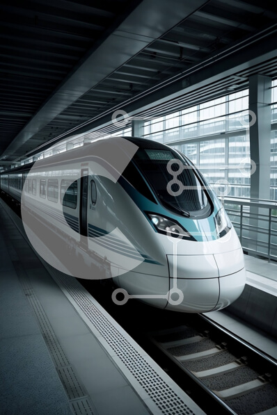 Download Sleek and Modern Train at Spacious Train Station Stockphotos ...