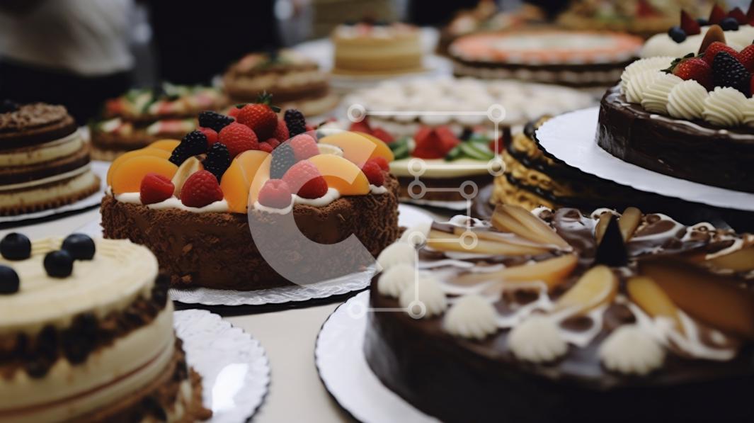 Delicious Variety of Cakes for Any Occasion stock photo | Creative Fabrica
