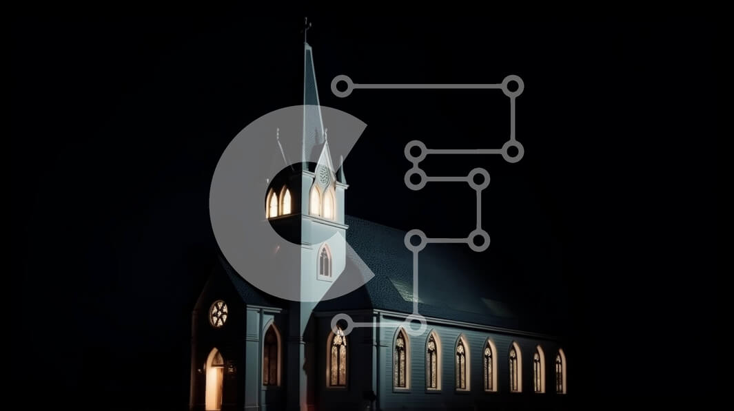 Download Dark and Gothic Church with Impressive Steeple and Stained ...