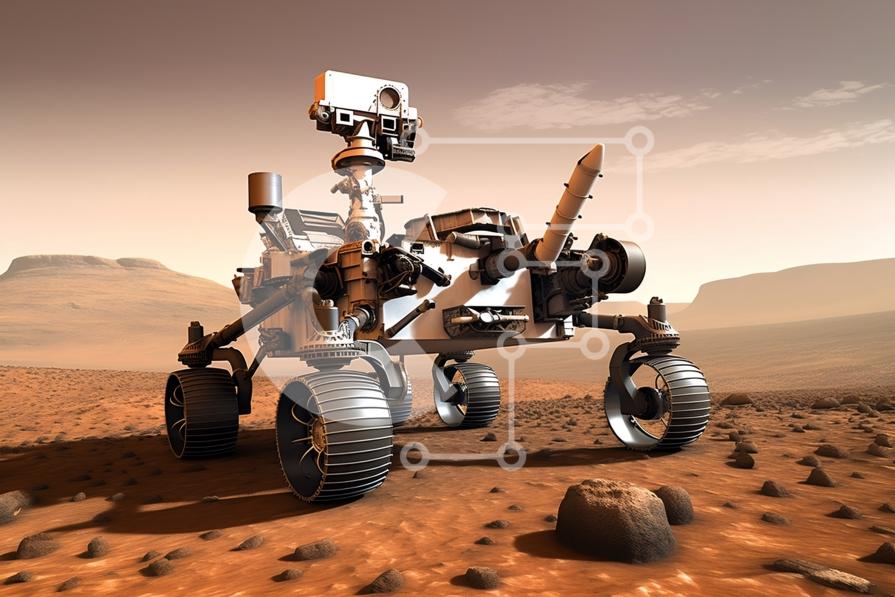 Image of a Mars Rover on the Surface of the Planet stock photo ...
