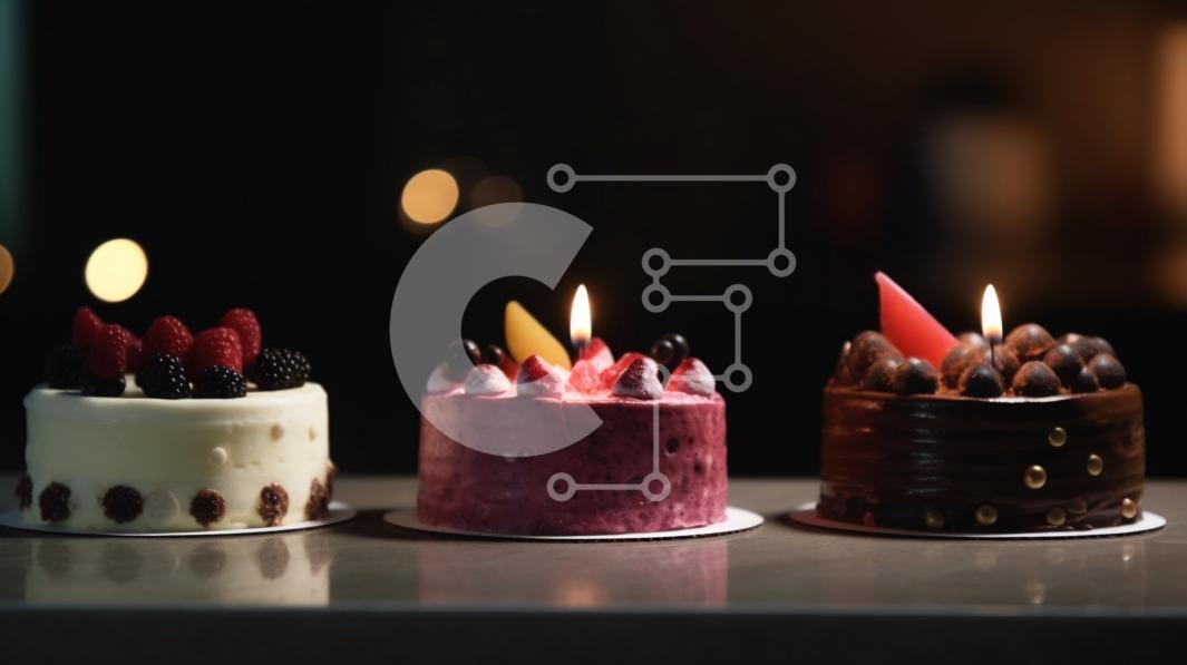 Delicious Chocolate Cakes with Various Toppings stock photo | Creative ...