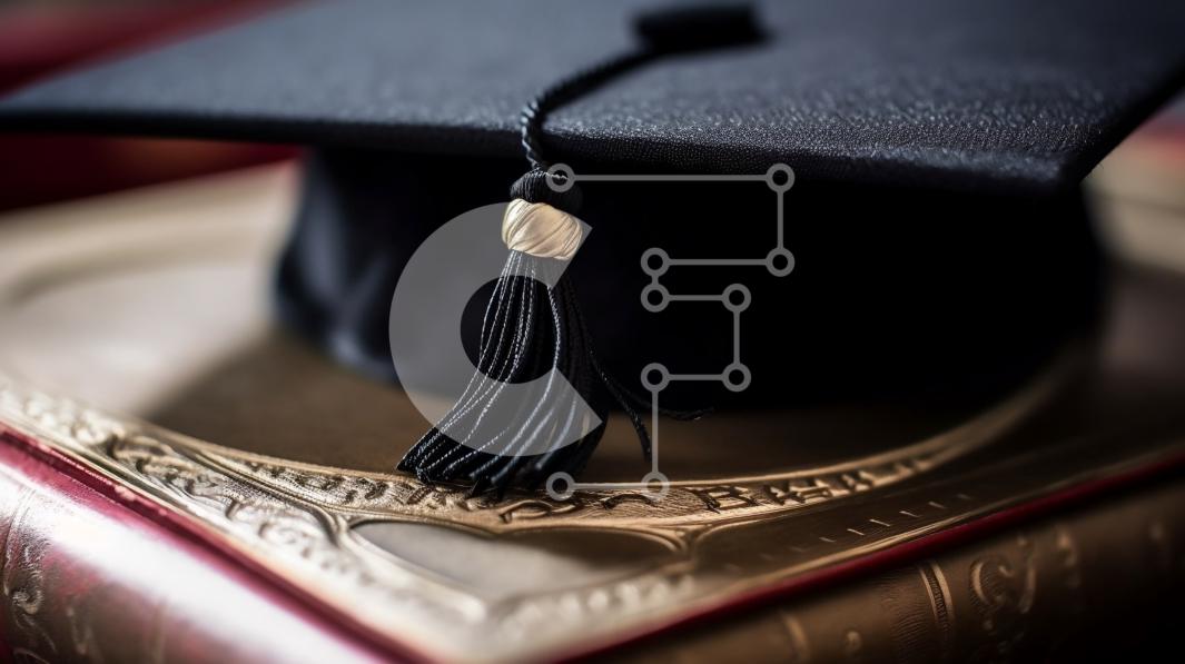 Graduation Cap on Books - Education Stock Photo stock photo | Creative ...