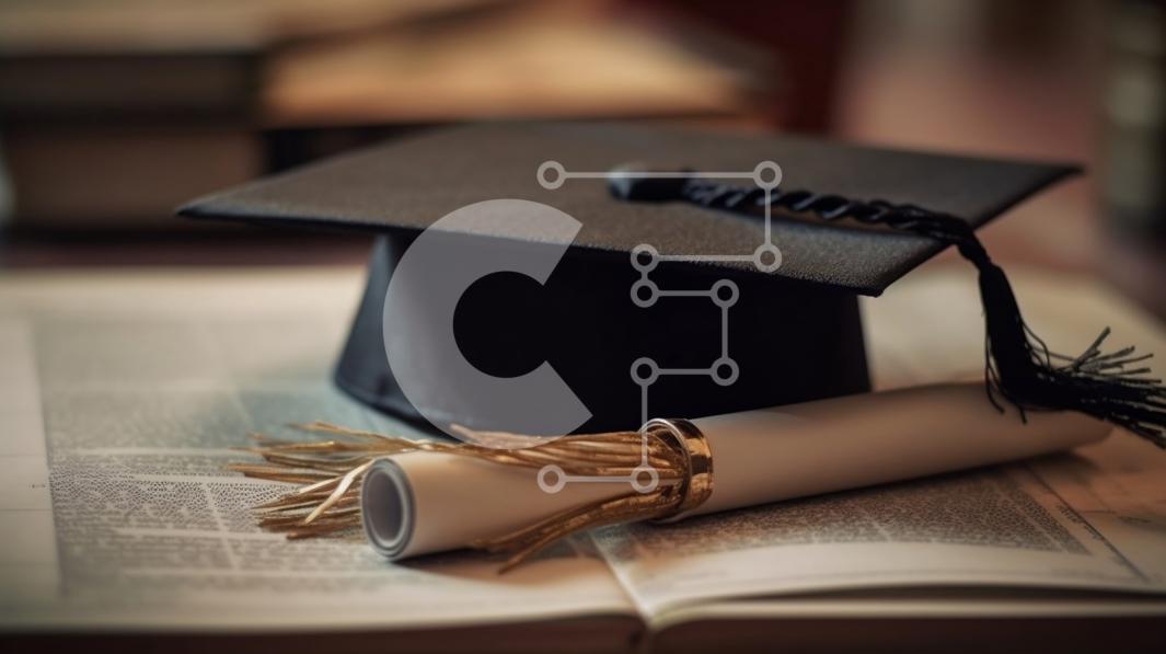 Graduation Cap and Tassel on an Open Book Stock Photo stock photo ...