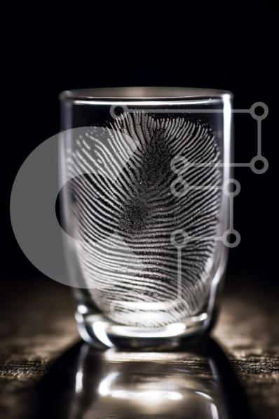 Detailed Image of a Fingerprint on a Glass Surface stock photo ...