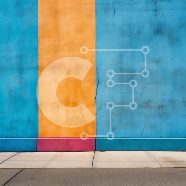 Vibrant Image of a Colorful Concrete Wall with a Striped Pattern stock ...