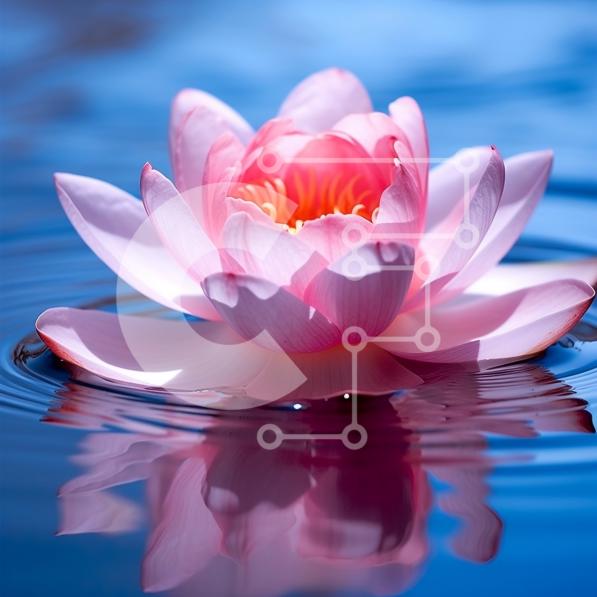 Beautiful Picture of a Pink Lotus Flower on Water stock photo ...