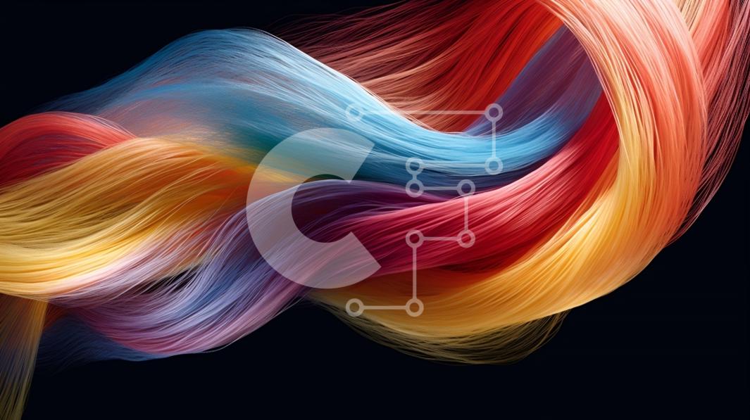 Vibrant Abstract Wave Painting on Black Background stock photo ...