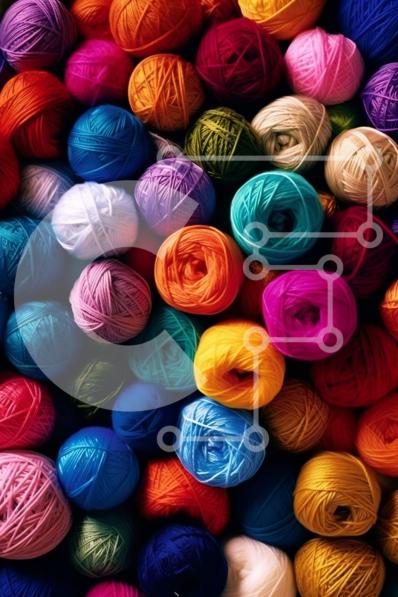 Vivid Yarn Ball Pile as Background or Texture stock photo | Creative ...