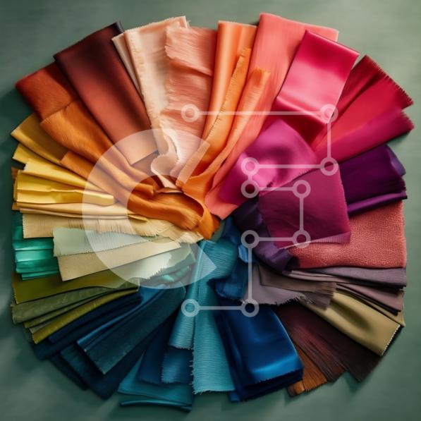Vibrant and Colorful Fabric Circle stock photo | Creative Fabrica