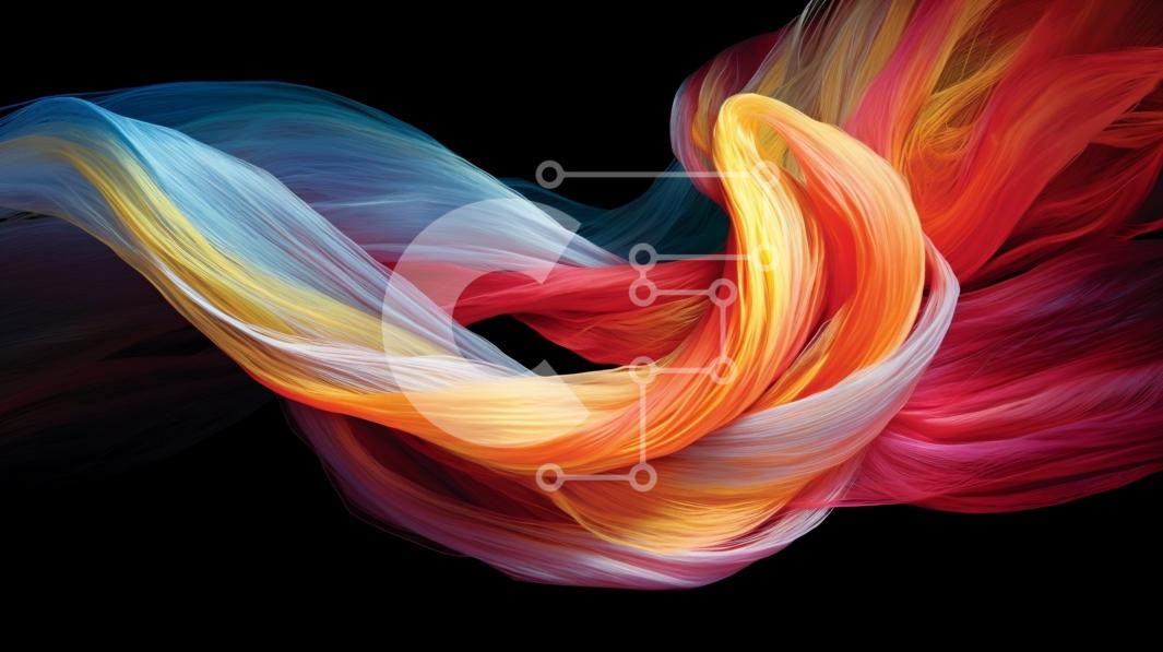 Beautiful Image of a Multicolored Ribbon Blowing in the Wind stock ...