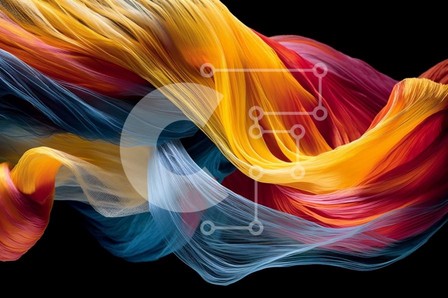 Beautiful Picture of a Colorful Ribbon in Motion stock photo | Creative ...