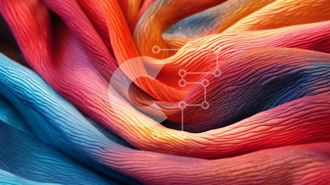 Close-up Image of a Piece of Fabric with Vibrant, Swirling Colors stock ...