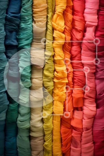 Stunning Close-Up View of a Rainbow-Colored Fabric stock photo ...