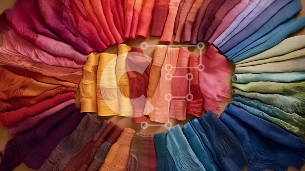 Vibrant and Beautiful Fabric Circle stock photo | Creative Fabrica