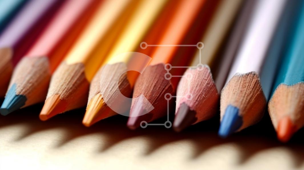 Bright and Vibrant Picture of Colorful Pencils stock photo | Creative ...