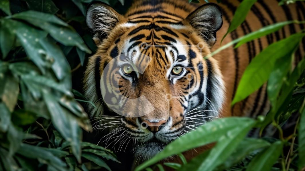 Stunning Image of a Tiger in the Jungle stock photo | Creative Fabrica