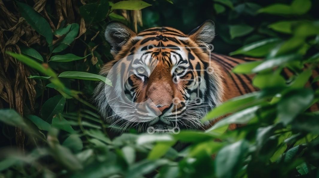 Tiger in the Jungle - Stunning Wildlife Photo stock photo | Creative ...