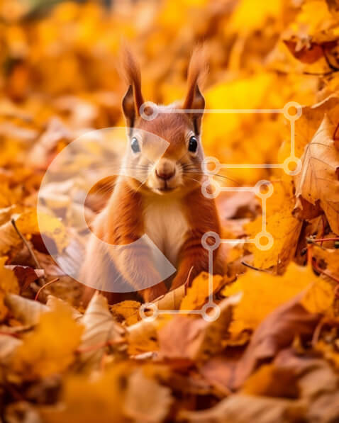 Download Beautiful Picture of Red Squirrel in Autumn Forest Stockphotos ...