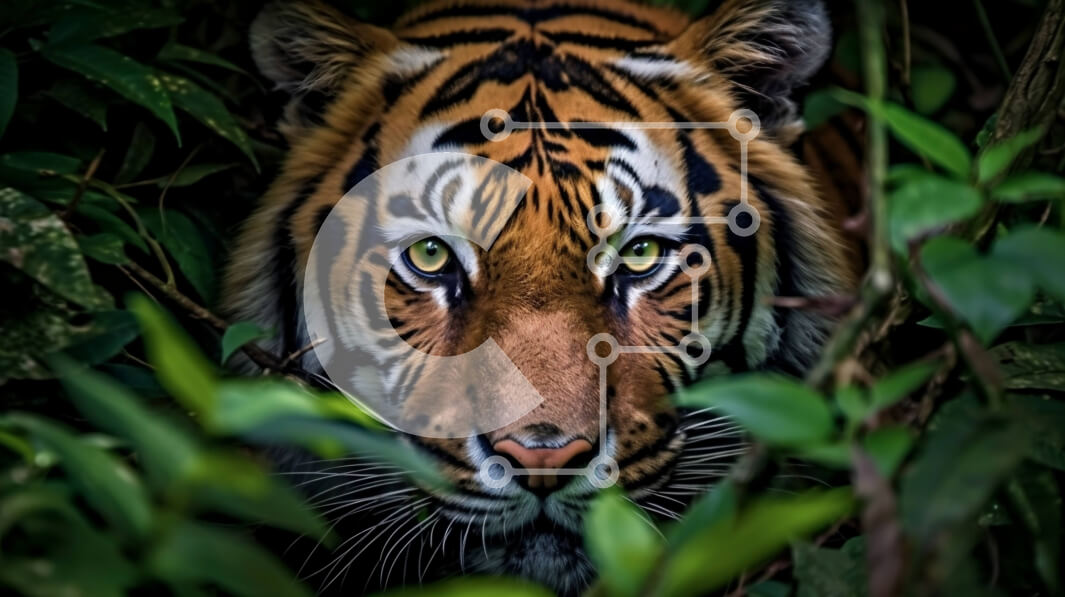 Download Tiger Hiding in the Jungle - Stock Photo Stockphotos Online ...