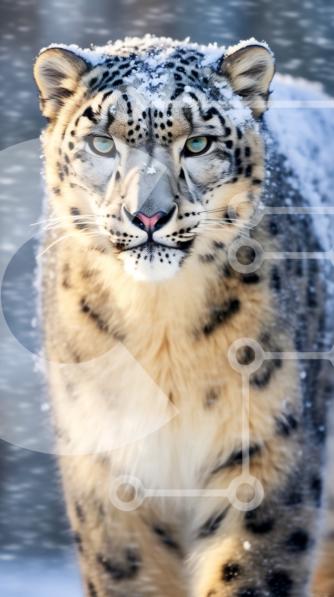 Beautiful Picture of a Snow Leopard in its Natural Habitat stock photo ...