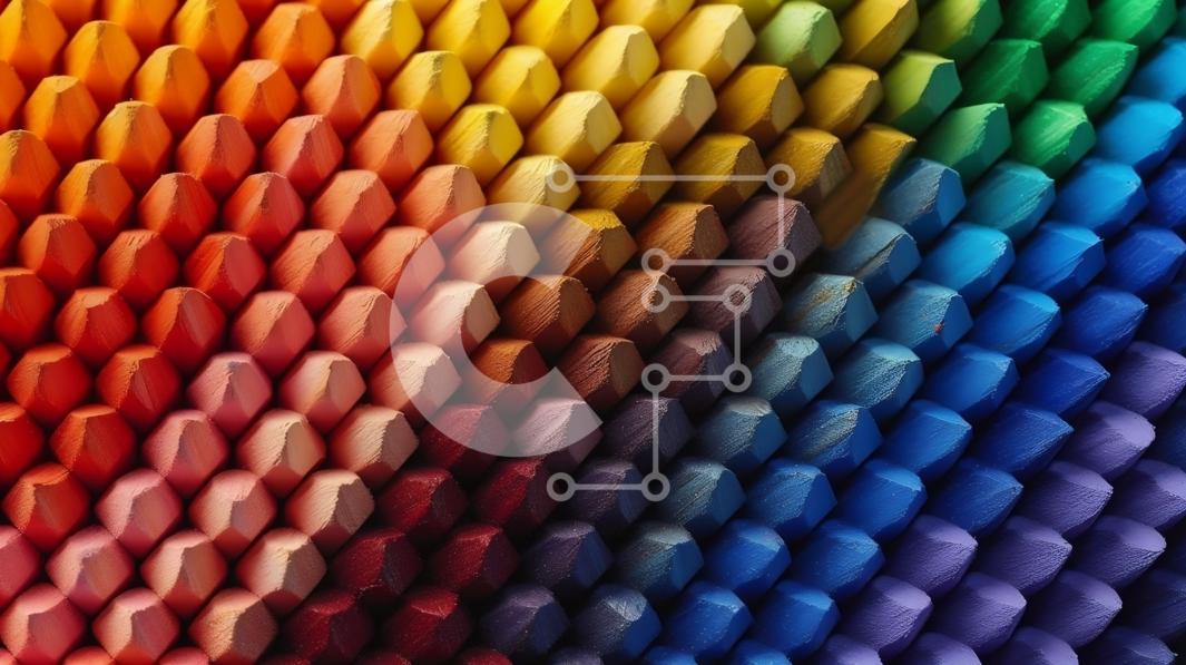 Vibrant Image of a Box of Crayons with Different Colors stock photo ...