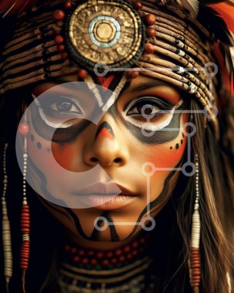 Stunning photo of a Native American woman in traditional headdress and ...