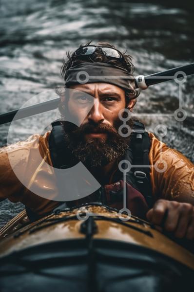 Adventure Sports: Kayaking with Style stock photo | Creative Fabrica