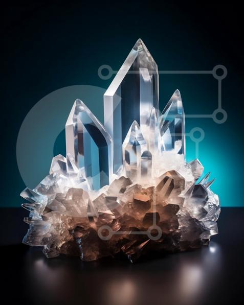 Mysterious and Intriguing Clear Quartz Crystal Cluster stock photo ...